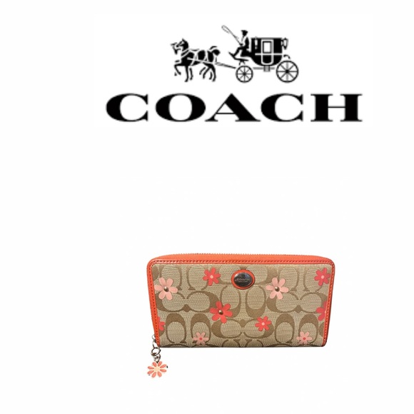 Coach | Accessories | Coach Euc Signature Canvas Daisy Floral Wallet ...